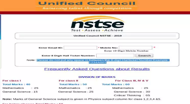 NSTSE result 2019 for classes I to XII released; check here | Careers360