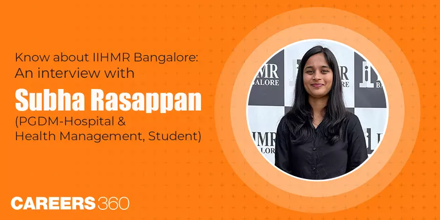Know about IIHMR Bangalore: An interview with Subha Rasappan (PGDM ...