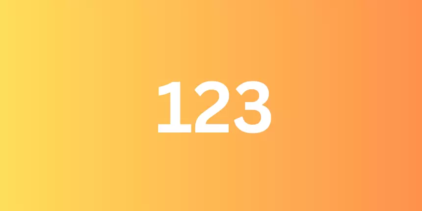 Table of 123 - One Hundred Twenty-three Table