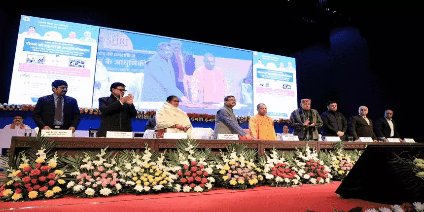Dharmendra Pradhan, Yogi Adityanath launch 928 PM Shri schools in Lucknow Dharmendra Pradhan, Yogi Adityanath launch 928 PM Shri schools in Lucknow