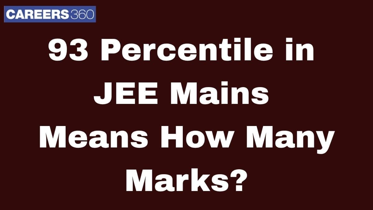 93 Percentile in JEE Mains 2026: How Many Marks, Check Analysis