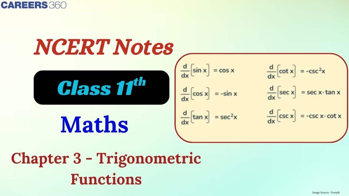 Trigonometric Functions Class 11th Notes - Free NCERT Class 11 Maths ...