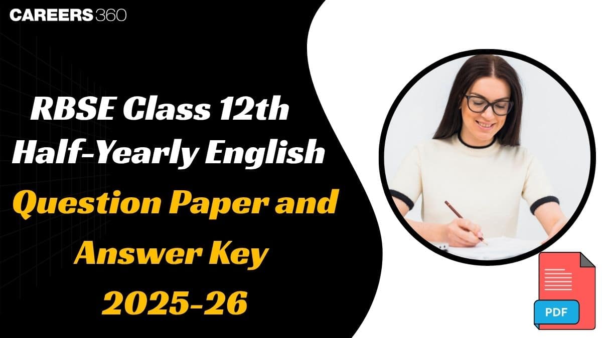 RBSE Class 12 English Half-Yearly Question Paper 2025-26: Download ...