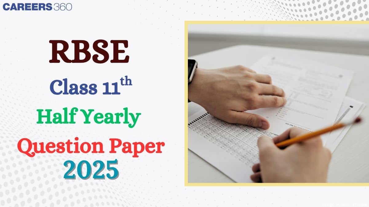 RBSE Class 11 Half Yearly Exam Question Papers 2025-26, Download Answer ...