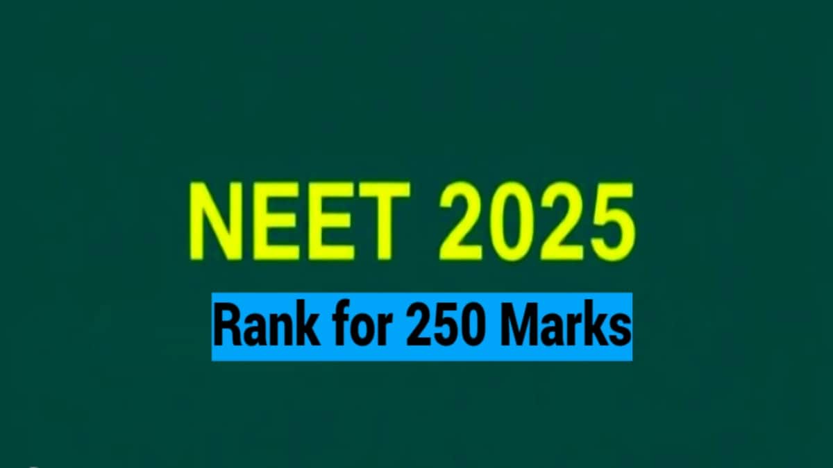 NEET 2025 Rank For 250 Marks: Expected Rank-range
