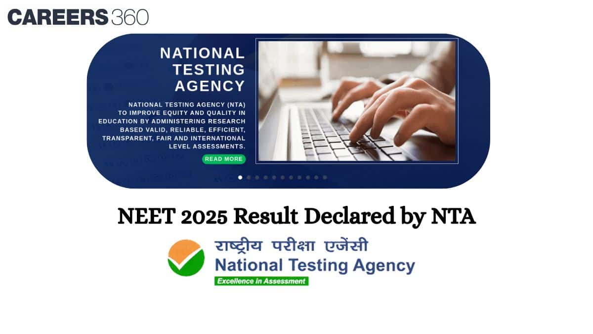 NEET 2025 Result (Out) by NTA @neet.nta.nic.in: Download Link Result PDF