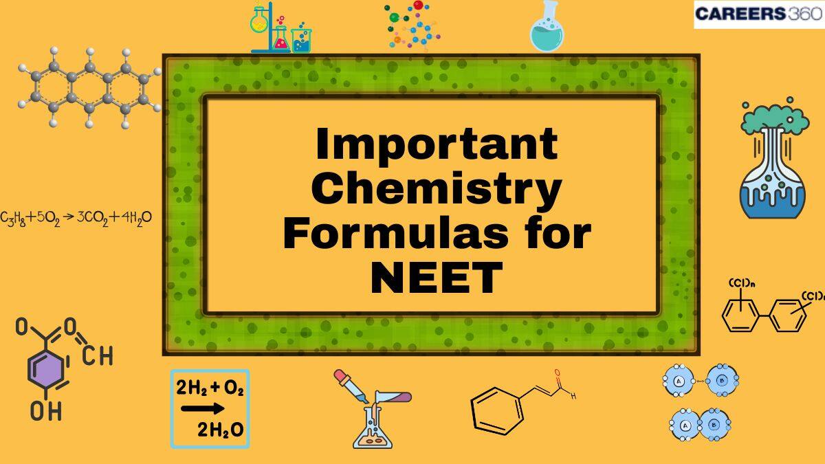 Important Chemistry Formulas For NEET 2026 Exam- Topic-wise Formulas