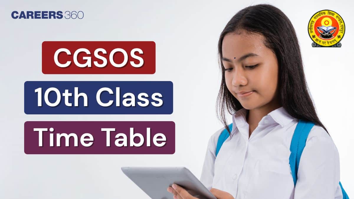 CG Open School 10th Time Table 2026 Out- Download PDF at sos.cg.nic.in