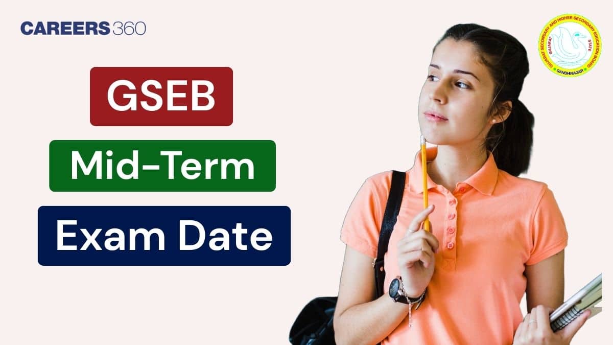 GSEB Mid Term Exam Date 2025-26 for Classes 9, 10, 11 & 12