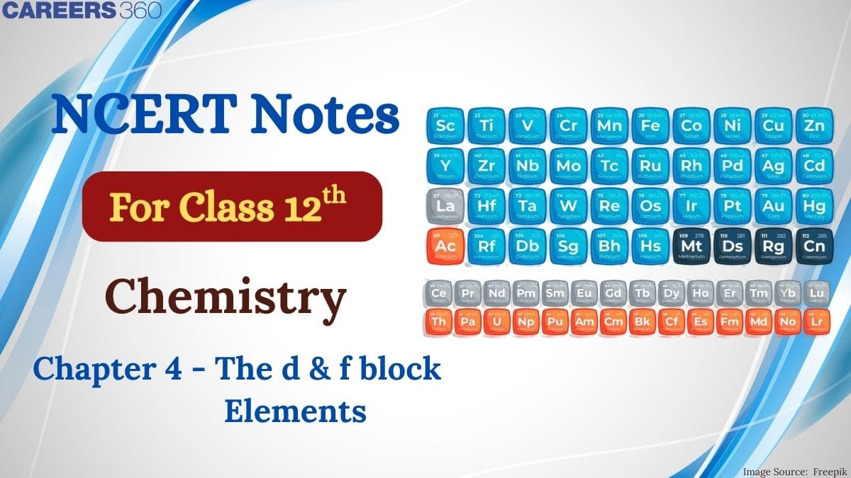 NCERT Class 12 Chemistry Chapter 8 Notes The d and f-Block Elements ...