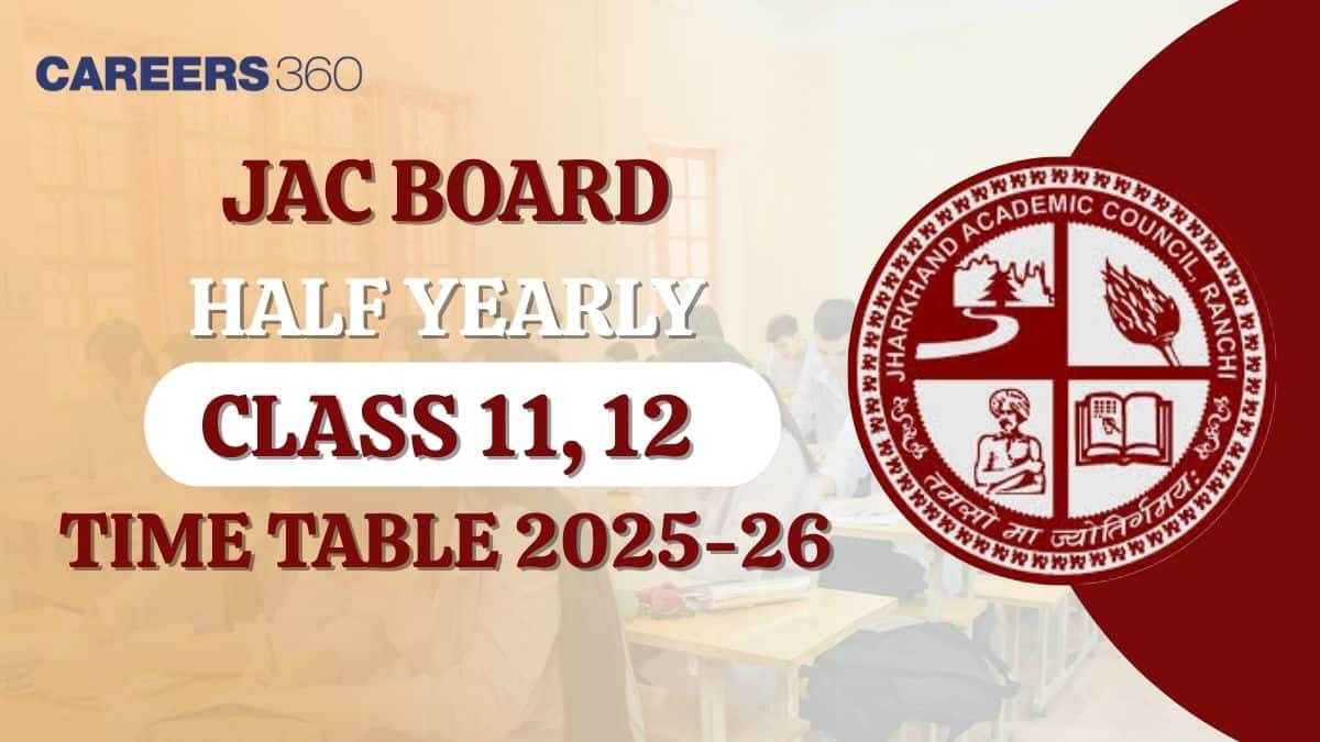 JAC Board 11th 12th Half Yearly Exam Time Table 2025-26 Out - Check ...