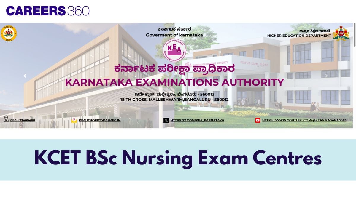 KCET BSc Nursing Exam Centres 2026: Check Complete City-Wise List