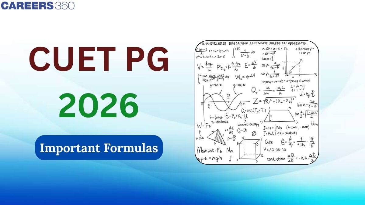 CUET PG Important Formulas 2026: Check Subject-Wise Formula List