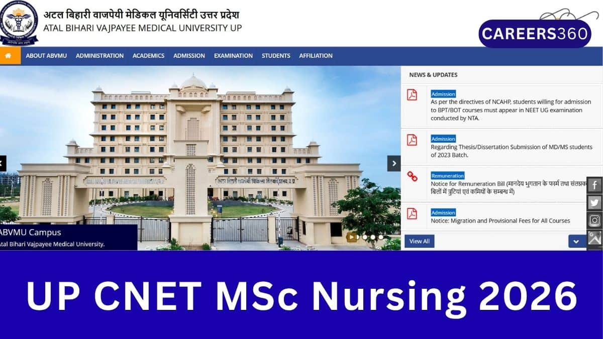 UP CNET MSc Nursing 2026 Exam: Dates, Eligibility, Application Form ...