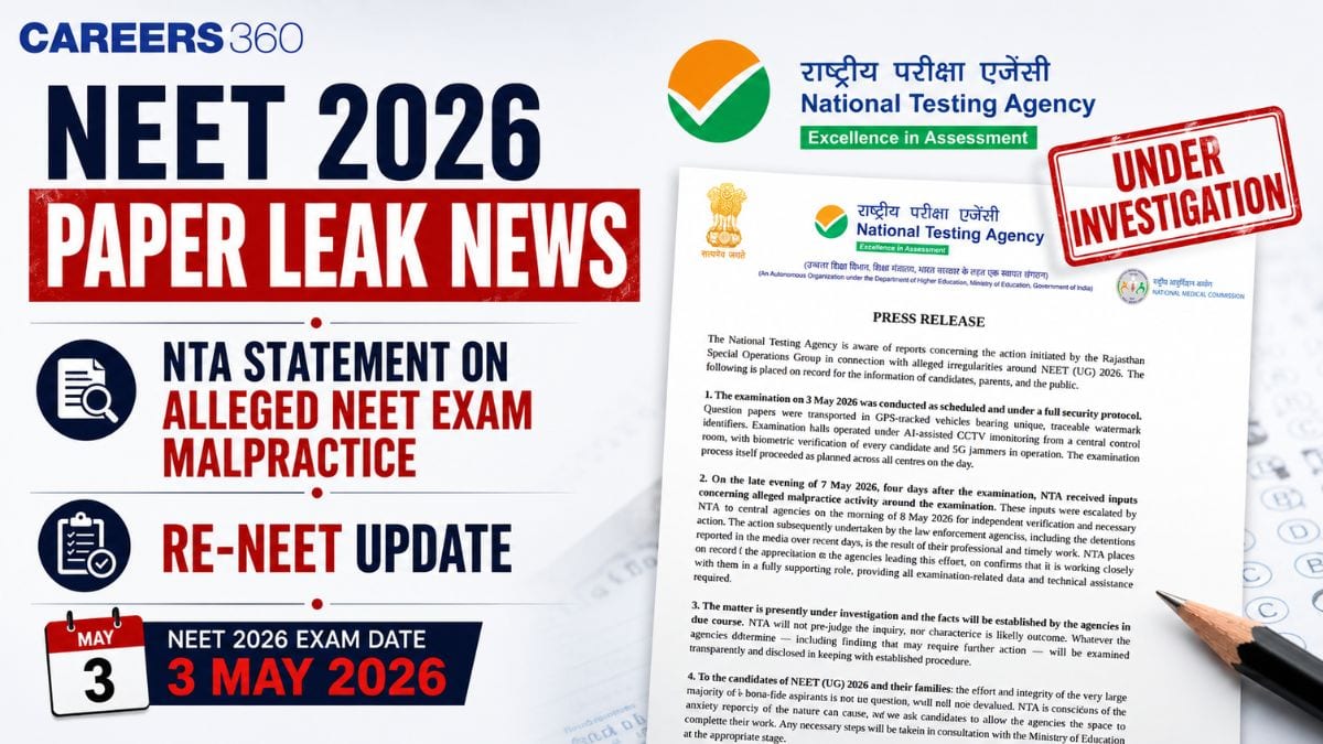 NEET 2026 Paper Leak News: NTA Cancelled UG Exam, Re-NEET 2026 Update