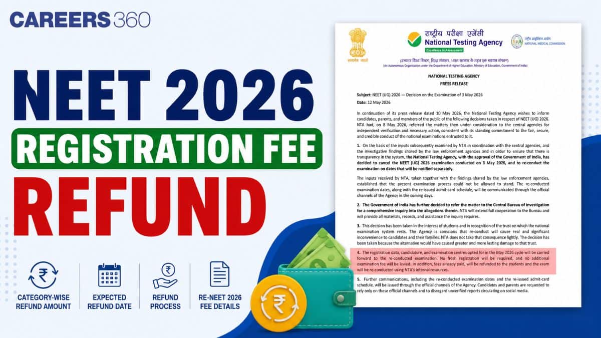 NEET 2026 Registration Fee Refund Link OUT by NTA: Amount, Refund Steps ...