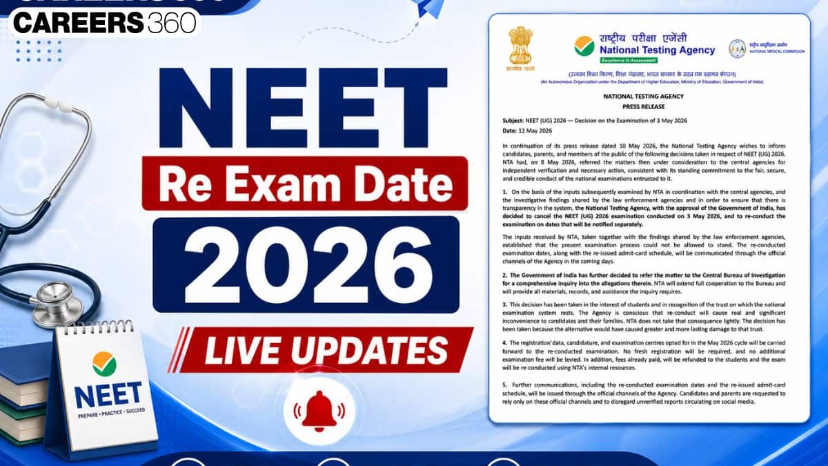 NEET Re Exam Date 2026 Out By NTA Live Updates: Latest News on NEET UG ...