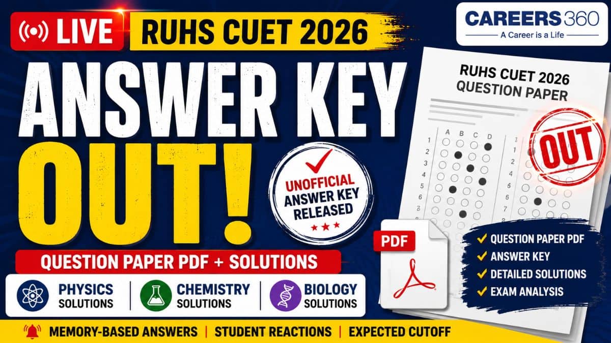 RUHS CUET Question Paper 2026 PDF (OUT): Answer Key, Solutions & Exam ...