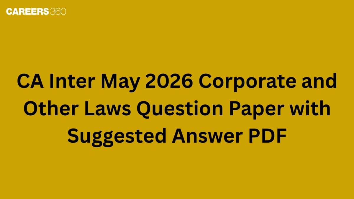 CA Inter May 2026 Corporate and Other Laws Question Paper with ...