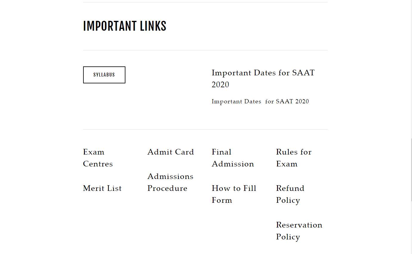 SAAT Admit Card 2021, Hall Ticket - Download Online Here