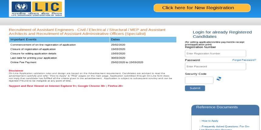 LIC AAO Application Form 2021 - Register online @ibps.in