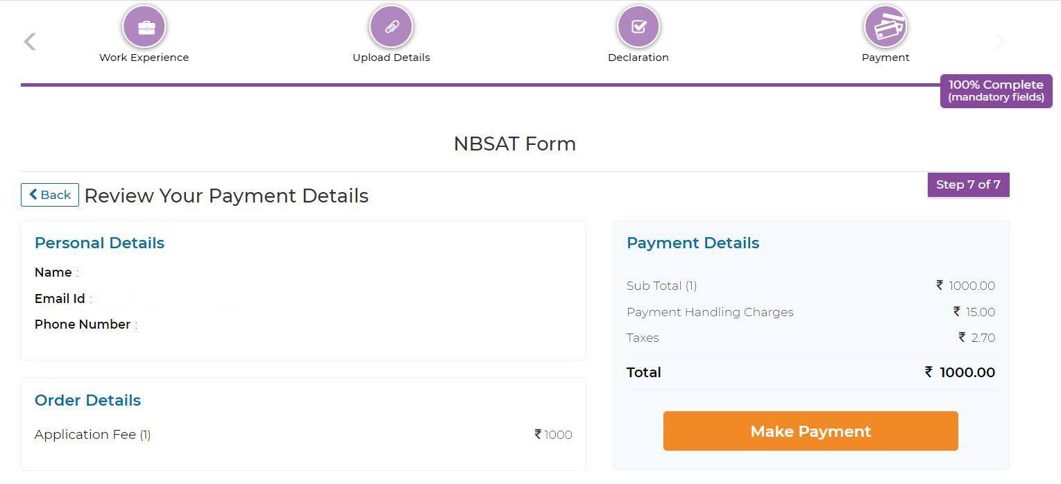 NBSAT Application Form 2022 (Released), Registration: Apply Here Online