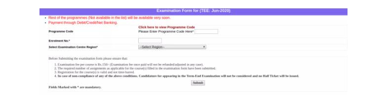 IGNOU Examination Form 2021 (Extended): June and December Term End ...
