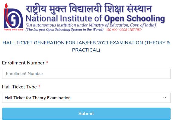 NIOS 12th Admit Card 2022 (Released) October Exam - Download NIOS Hall ...