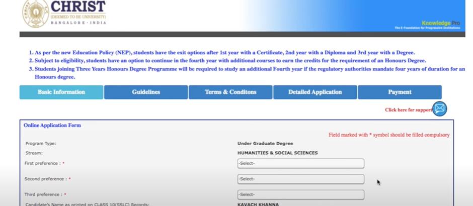 Christ University Journalism Application Form 2022 - Apply Here
