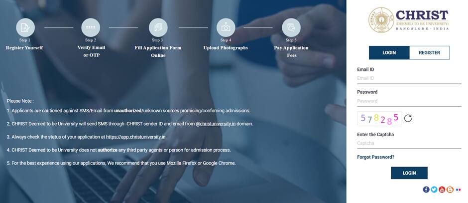 Christ University Journalism Application Form 2022 - Apply Here