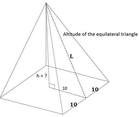 Mensuration (pyramids) Questions for CAT Exam | Geometry
