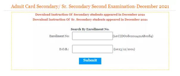 BBOSE Admit Card 2022 for Class 10th, 12th - Download BBOSE June Hall ...