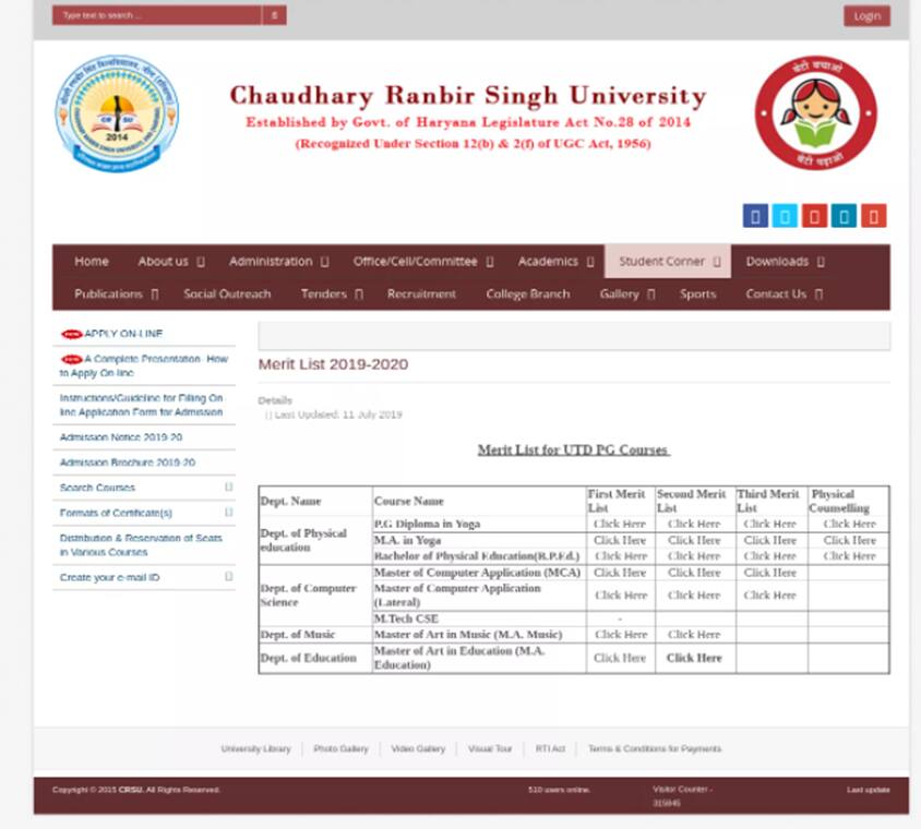 CRSU Result 2022 (crsu.ac.in) - BA BEd 1st 2nd 3rd 4th 5th 6th 7th 8th ...
