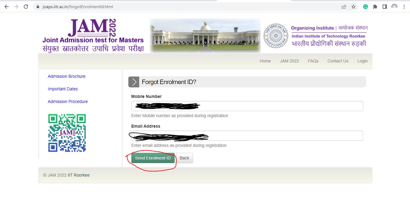 IIT JAM Application Form 2023 (Correction Window Open): Registration ...
