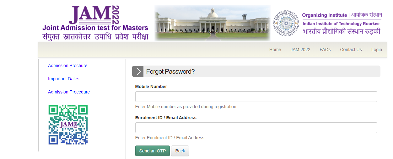 IIT JAM Application Form 2023 (Correction Window Open): Registration ...