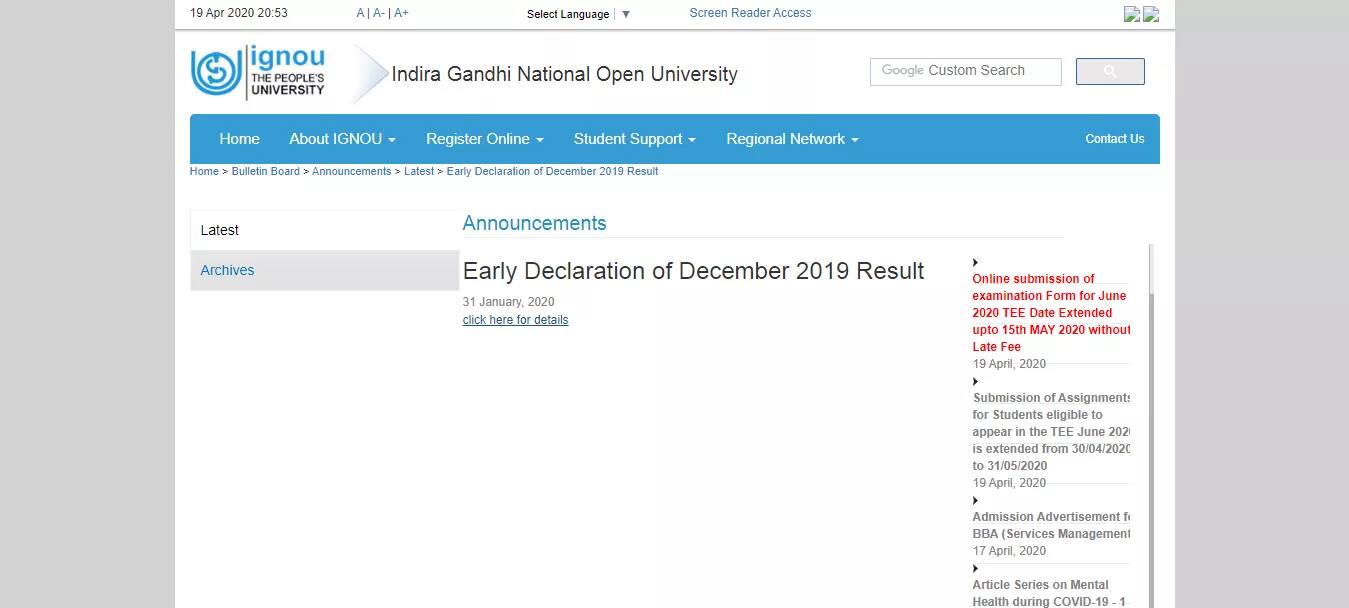 IGNOU Result 2022, ignou.ac.in, June (Declared): Check June & December ...