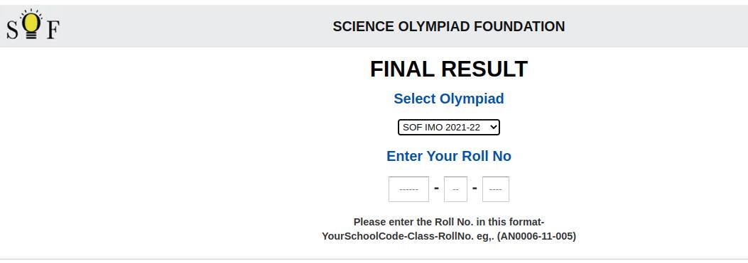 IMO Results 2022-23 - Check SOF IMO Level 1 result @sofworld.org