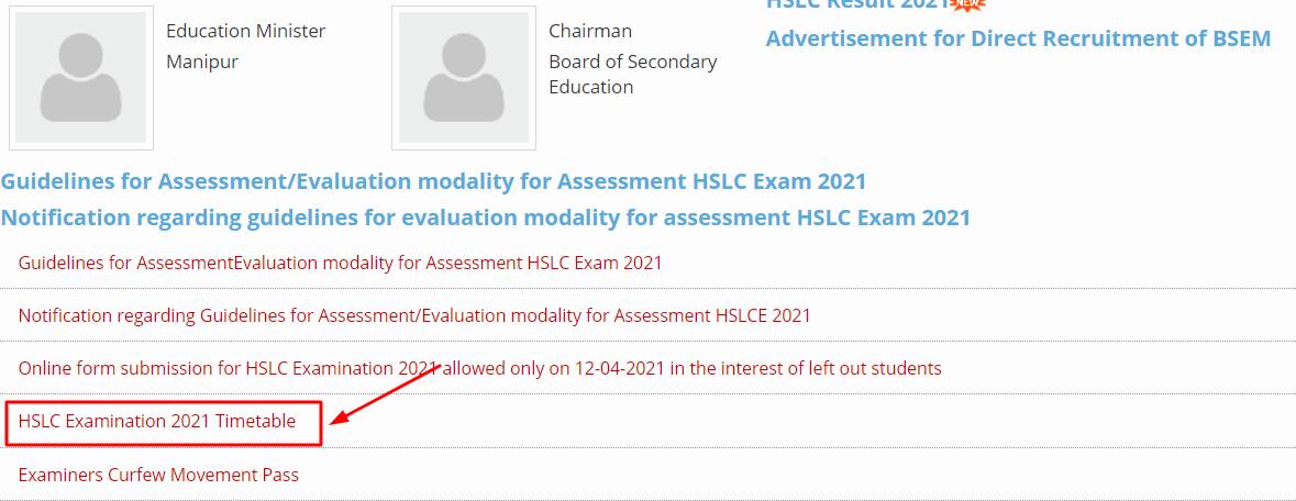 Manipur HSLC Time Table 2023 - HSLC Exam Routine 2023