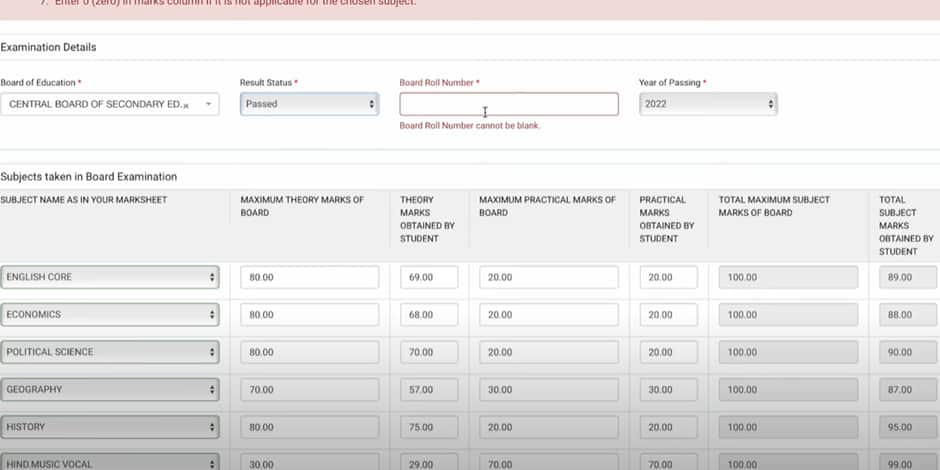 DU Application Form 2022, Date, CSAS portal, Change Preference Entry ...