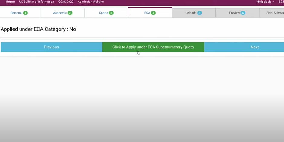 DU Application Form 2022, Date, CSAS portal, First Spot Round ...