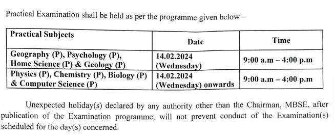 MBSE Routine 2024- Check Mizoram Board Class 10, 12 Date Sheet Here