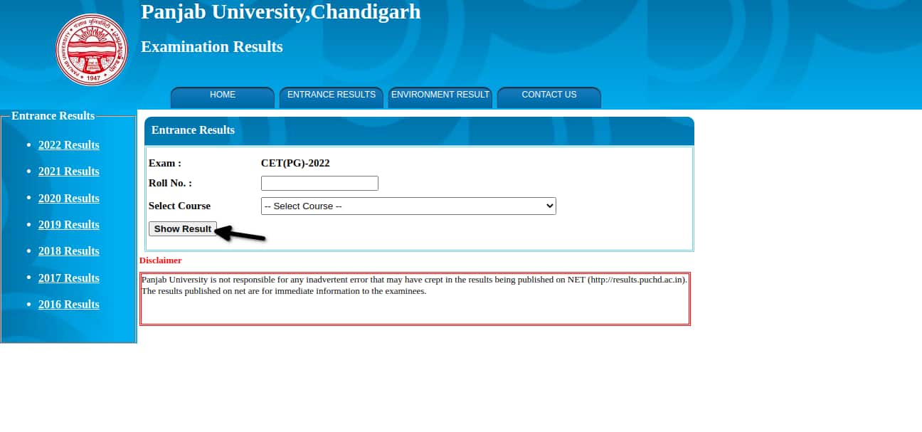 Panjab University Result 2023 (Declared), results.puexam.in, PU CET UG ...