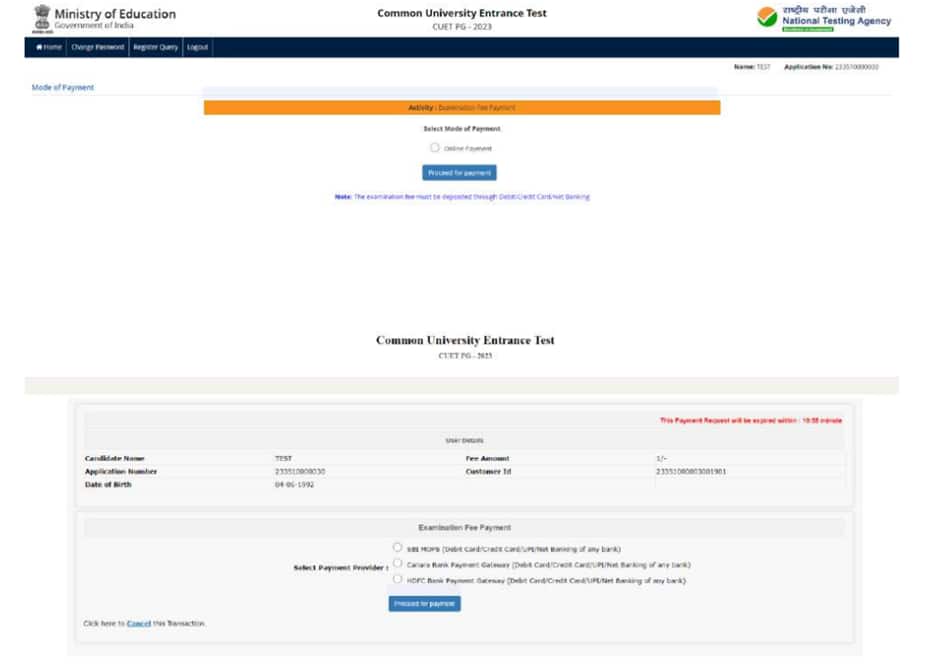 CUET PG Application Form 2023, Correction Window (Opened), Registration: Last Date, Fees @cuet ...