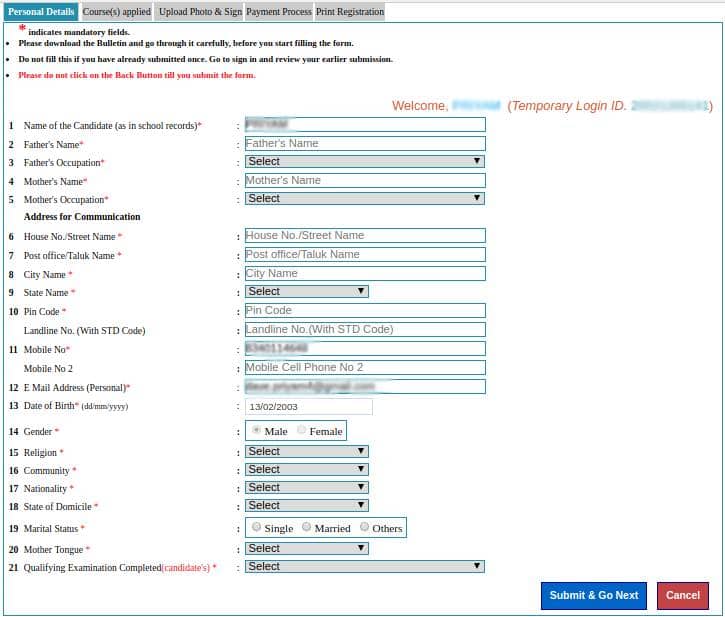 CMC Vellore NEET Application Form 2023 - Registration (Phase 1 Closed ...