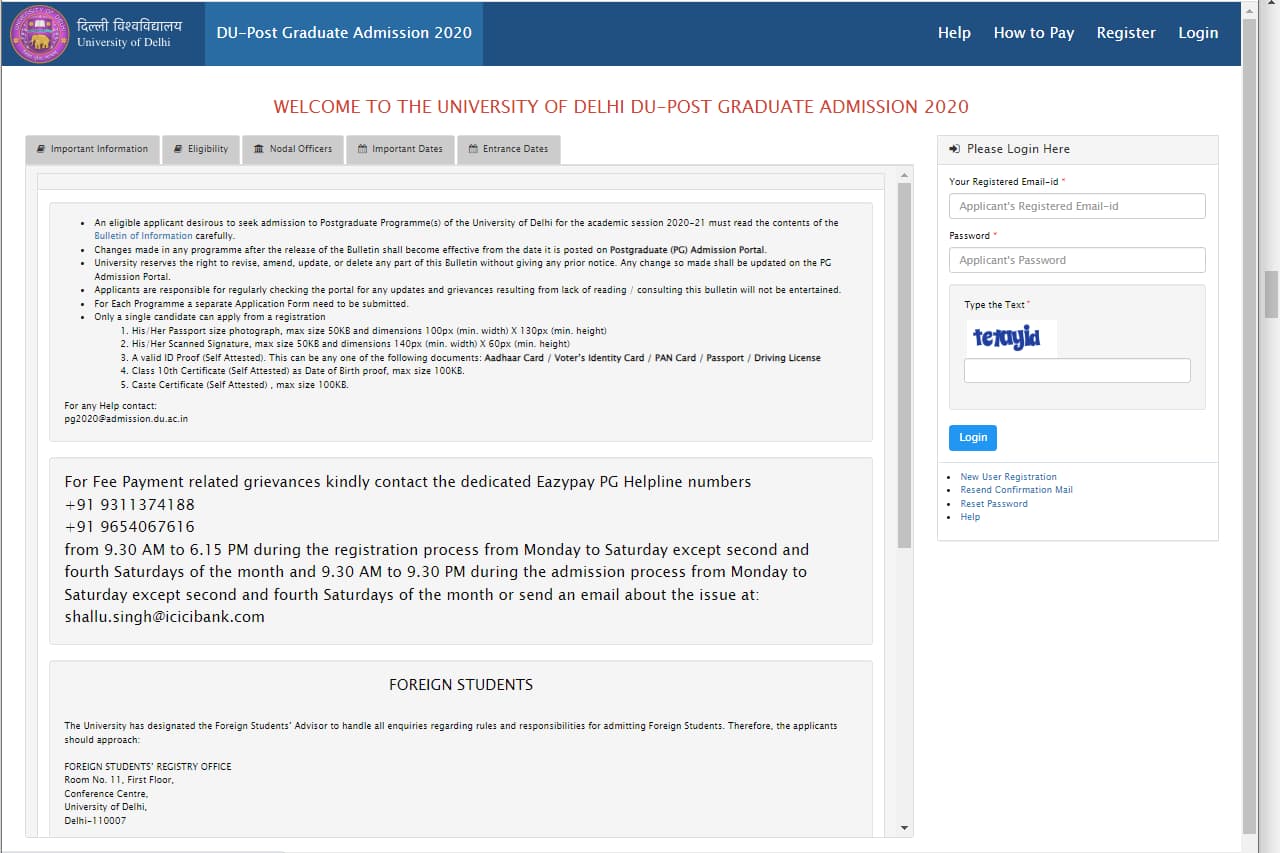 DU PG Application Form 2023: Registration, CSAS Portal, How to Apply