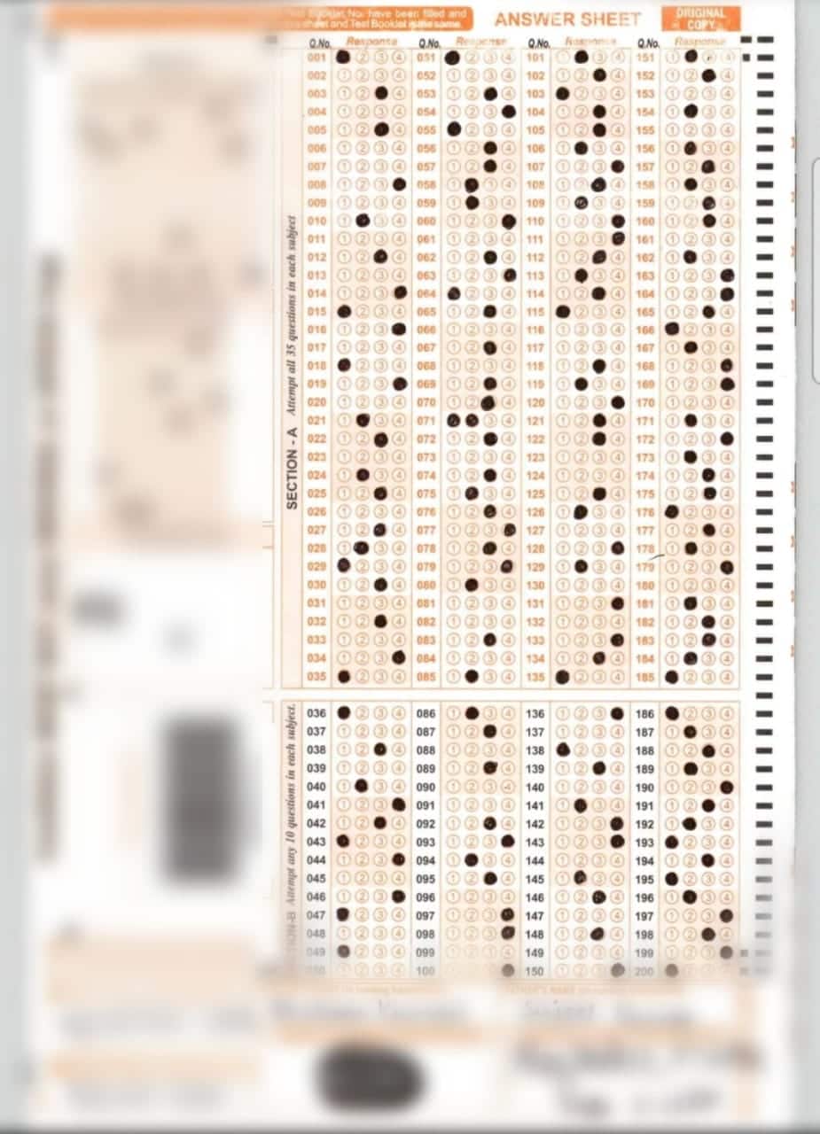 NEET OMR Sheet 2023 (Closed) - PDF Download Link @neet.nta.nic.in ...