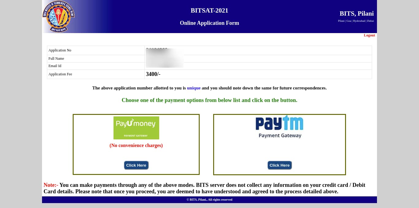 BITSAT Application Form 2024 - Fees, Documents, Direct Link