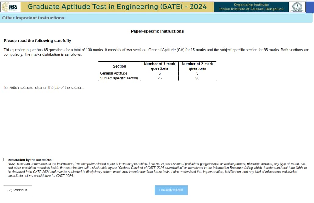 GATE Mock Test 2025 - Online Free GATE Exam Mock Links