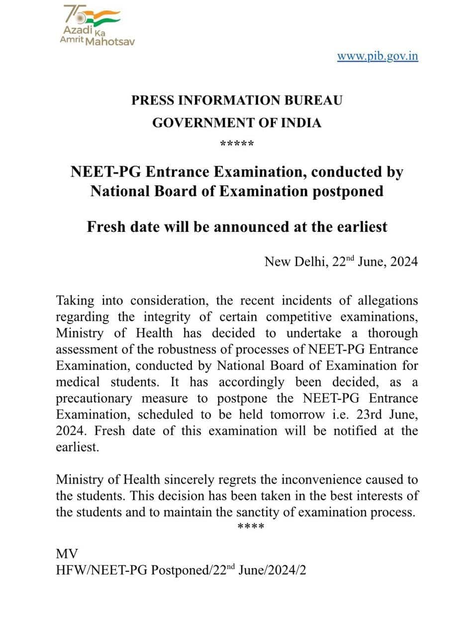 NEET PG 2024 (Postponed) - Admit Card, Exam Centres List (Out), Pattern ...