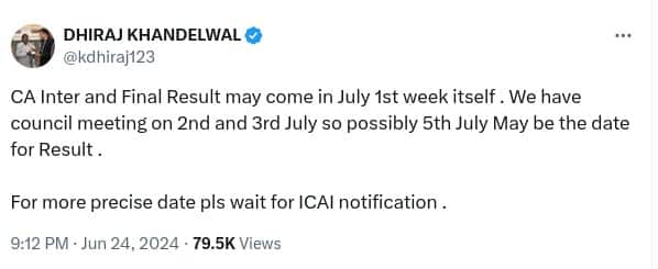 CA Final Result May 2024 (July 5) - Date (Out), Direct Link, Pass ...